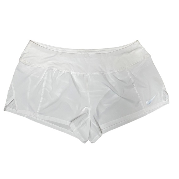 Nike | Shorts | Nike White Dri Fit Running Gym Shorts Standard Fit With ...